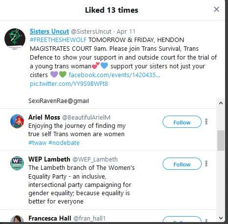 Tanis Wolf / Tara Wood – Trans Crime UK